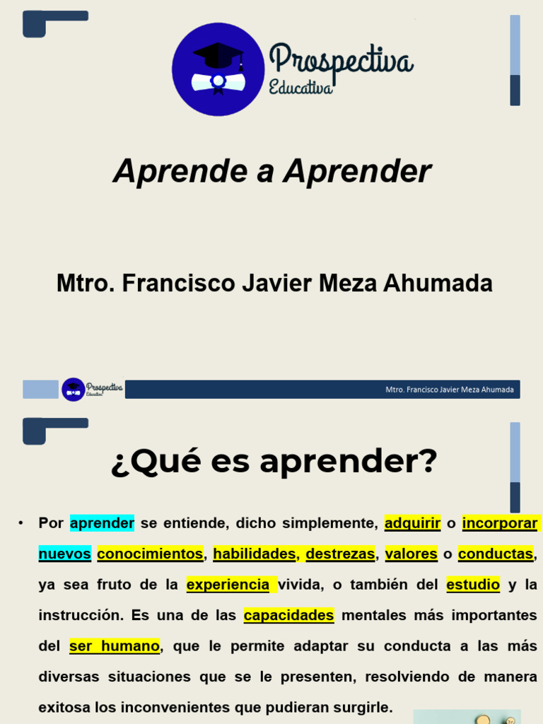 Aprende A Aprender Pdf Aprendizaje Conocimiento