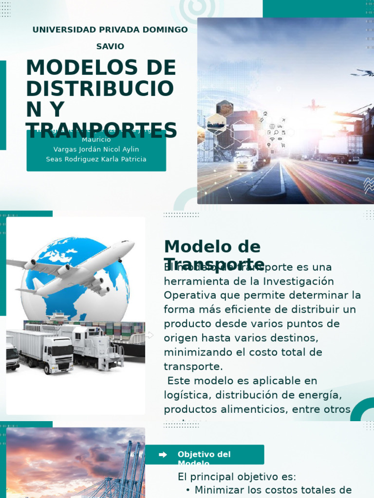 Modelos de Distribucion y Transporte | PDF | Logística | Transporte