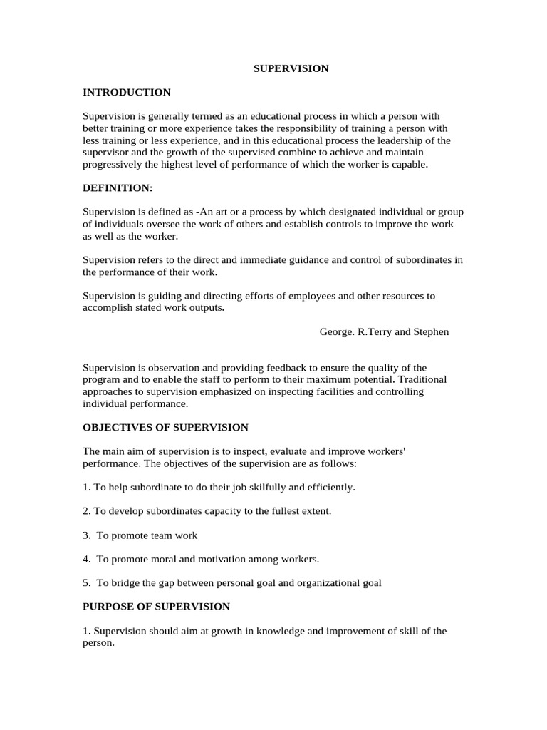 Effective Supervision in Management | PDF | Leadership | Hierarchy