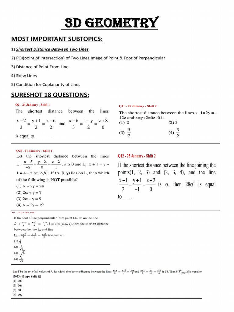 3d Geometry (Gourab Roy) | PDF