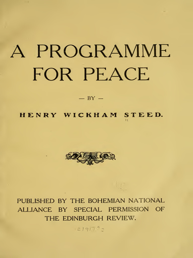 Steed's Blueprint for Lasting Peace | PDF | Serbs | German Empire