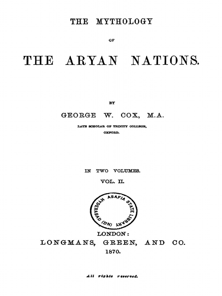 Cox George William - Mythology of Aryan Nations Volume II | PDF | Vishnu | Ancient Greek Religion