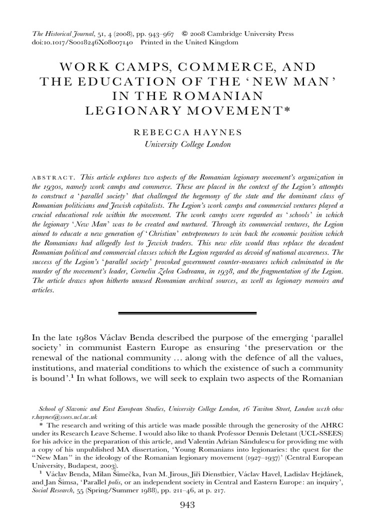 Haynes Rebecca - Work Camps Commerce and The Education of The New Man ...