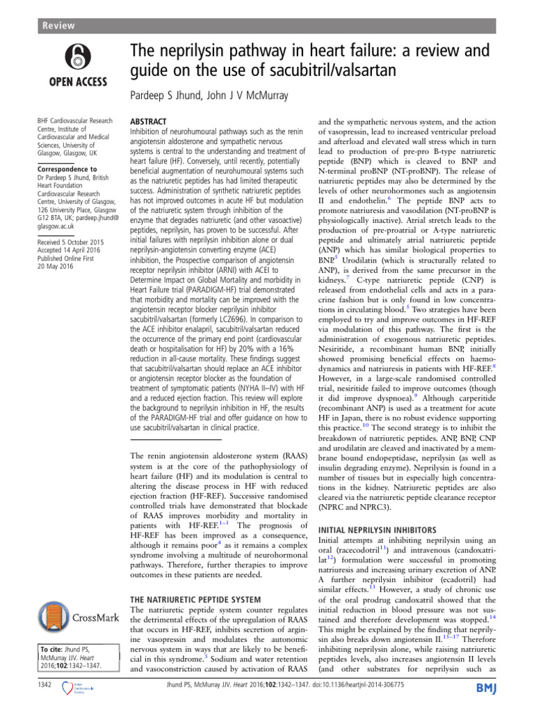 Neprilysin Inhibition in Heart Failure | PDF