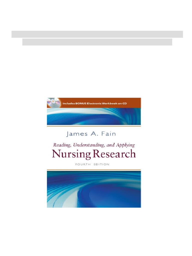 Reading Understanding and Applying Nursing Research 4th Edition James A ...