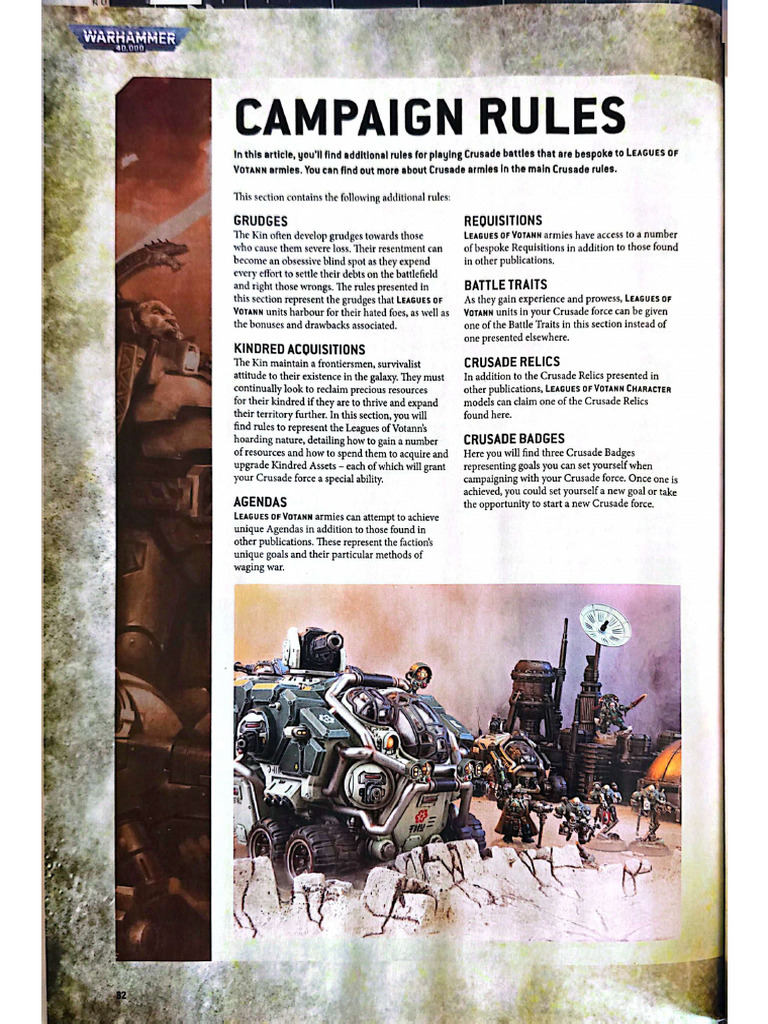 Leagues of Votan 10th Edition Crusade Rules | PDF