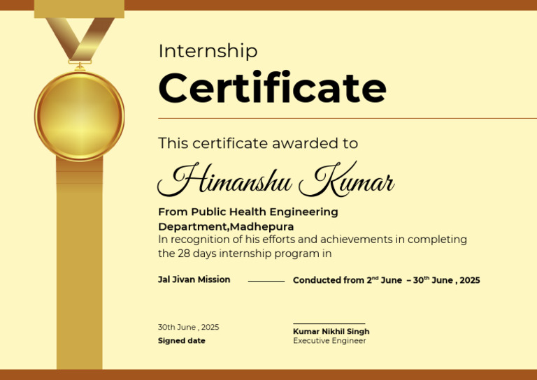 Himanshu Kumar Intern | PDF