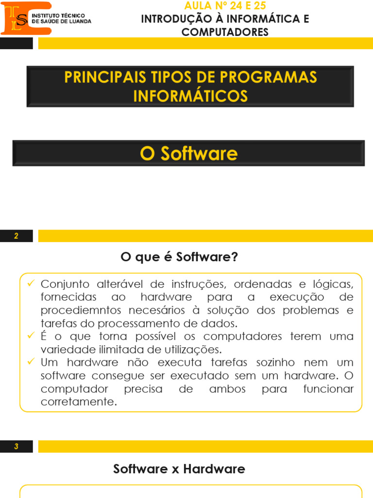 Aula #24 e 25 - Principais Tipos de Software - 114438 | PDF | Software ...