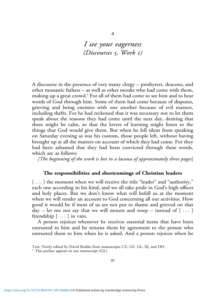 I See Your Eagerness - Shenoute The Archmandrite | PDF | Jesus | Sin
