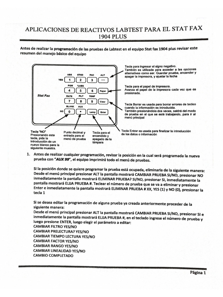 Manual para Programacion de Stat Fax | PDF