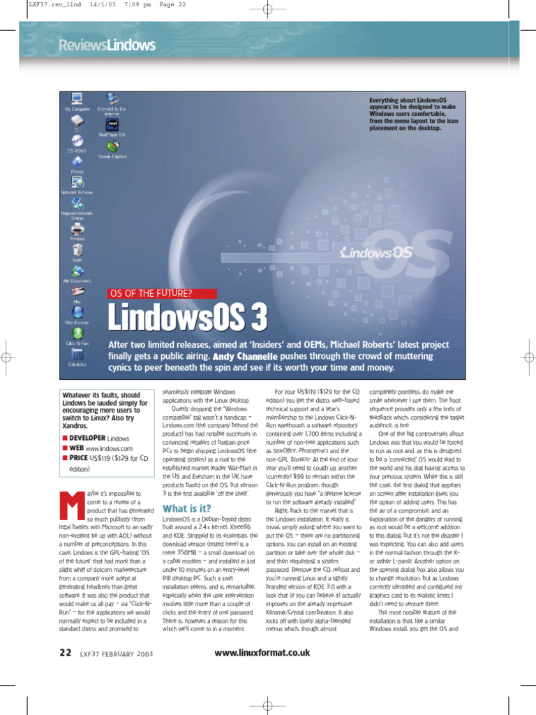 LindowsOS 3: A User-Friendly Linux Alternative | PDF | Microsoft ...