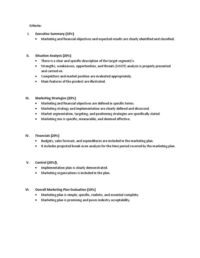 Marketing Plan Format | PDF | Business
