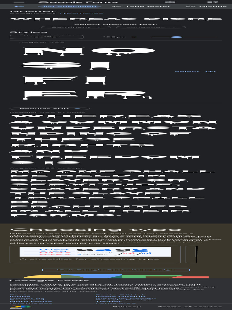 Nosifer - Google Fonts | PDF