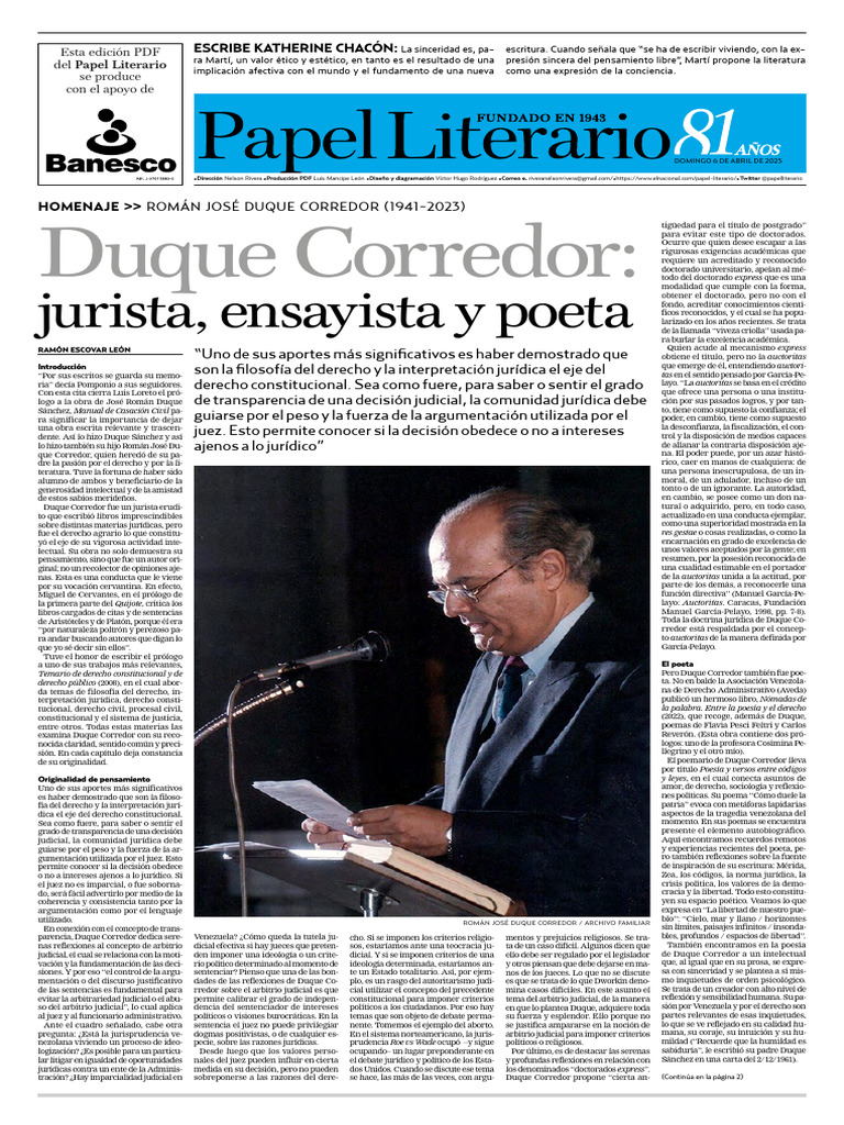 Legado de Román José Duque Corredor | PDF | Juez | Ensayos