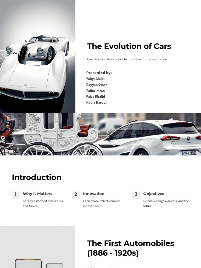 ITC Presentation Evolution of Cars | PDF | Car | Electric Vehicle