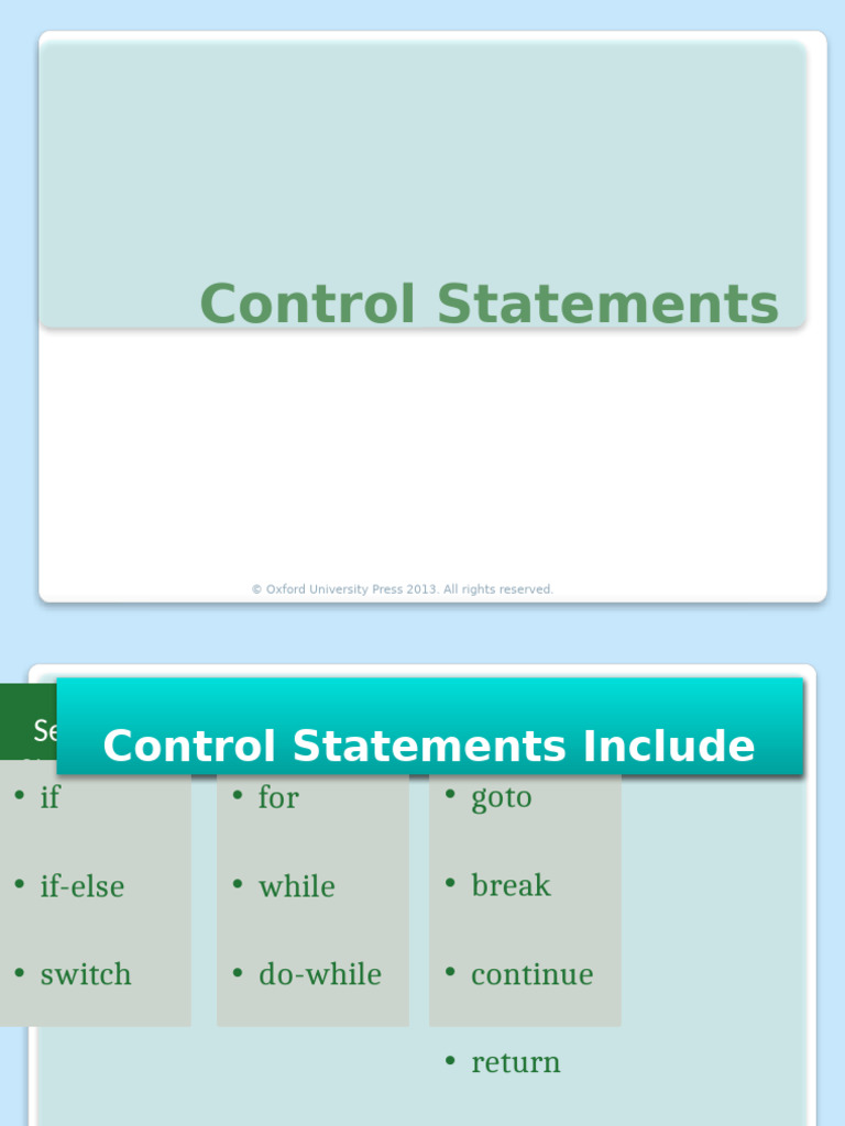 7 and 8 Control Statements | PDF | Control Flow | Computer Engineering