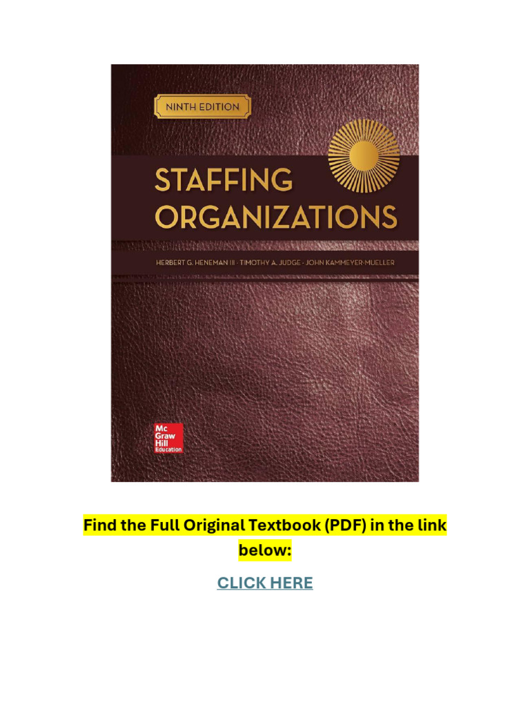 Staffing Organizations 9th Edition Overview | PDF | Recruitment ...