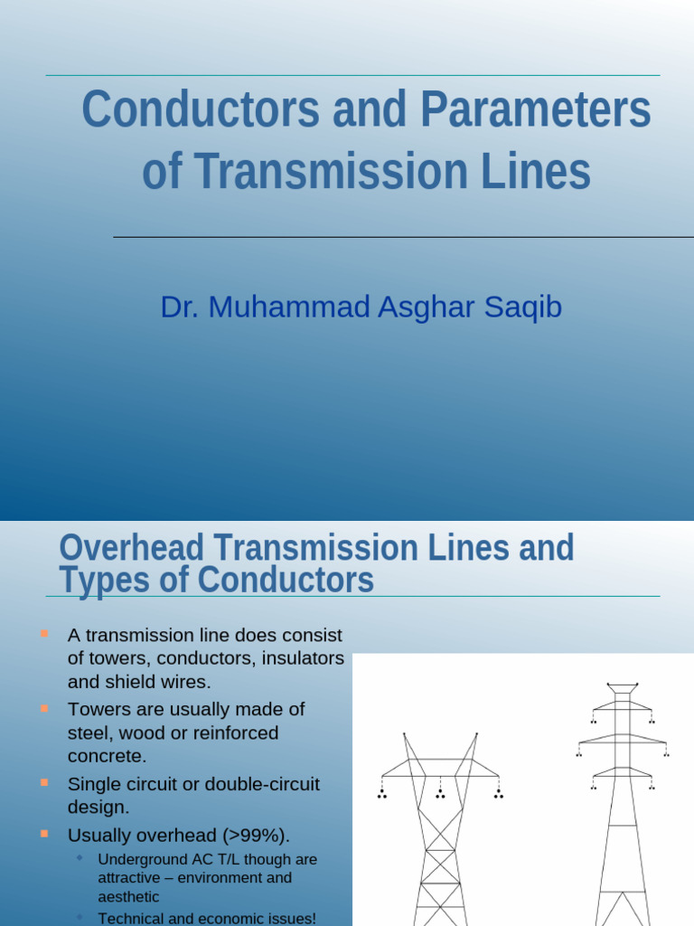 Lecture 2_Conductors and Parameters of Transmission Lines | PDF | Electric Power Transmission ...