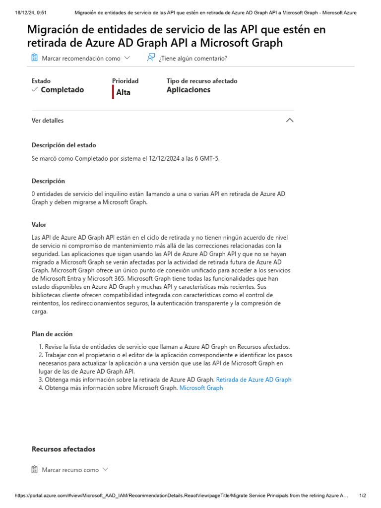Migración de Entidades de Servicio de Las API Que Estén en Retirada de ...