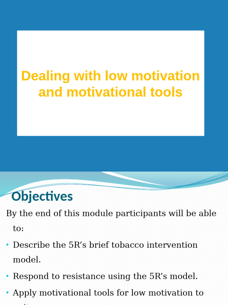 Module 3-Dealing With Low Motivation and Motivational Tools | PDF ...