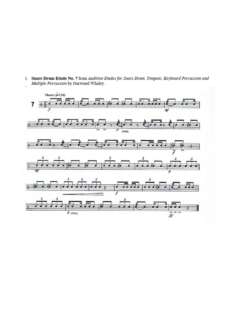 Percussion Audition | PDF