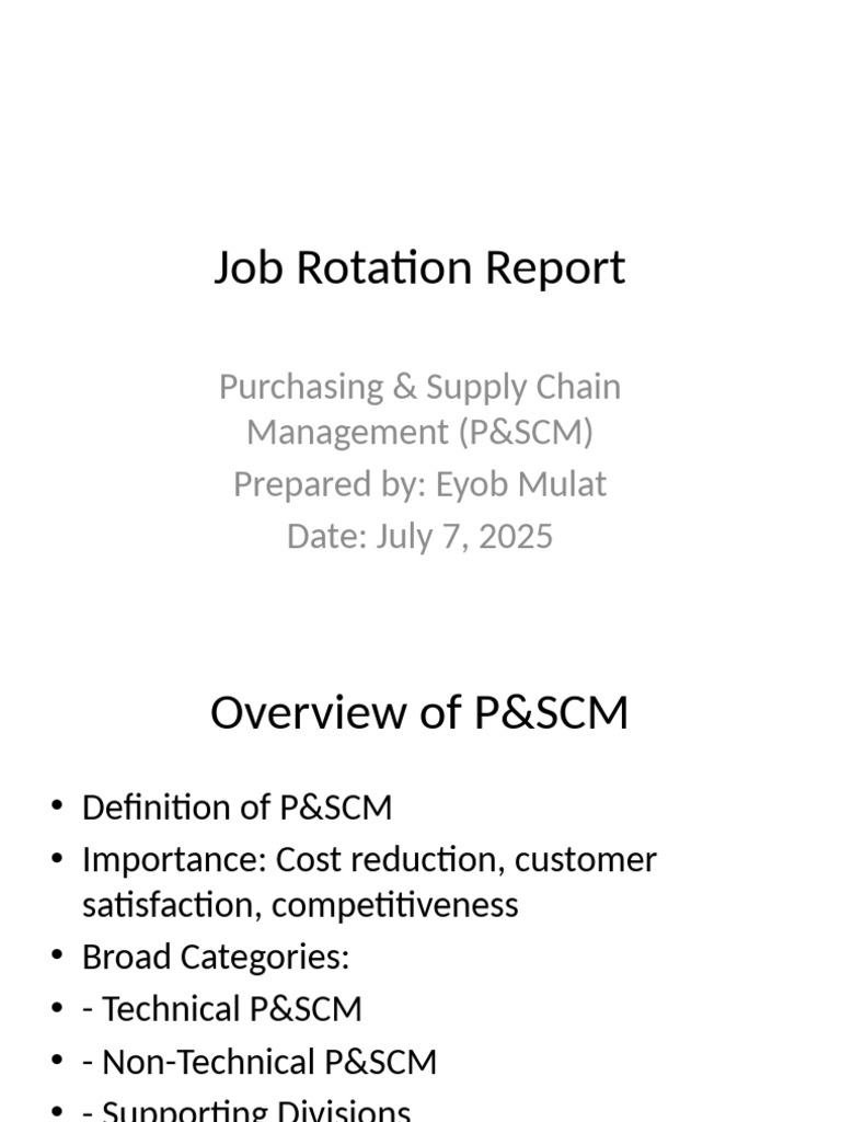 Job Rotation Report Presentation | PDF