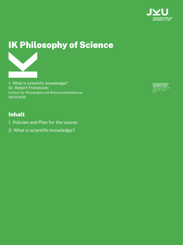 IK Philosophy of Science 1st Meeting | PDF | Science | Theory
