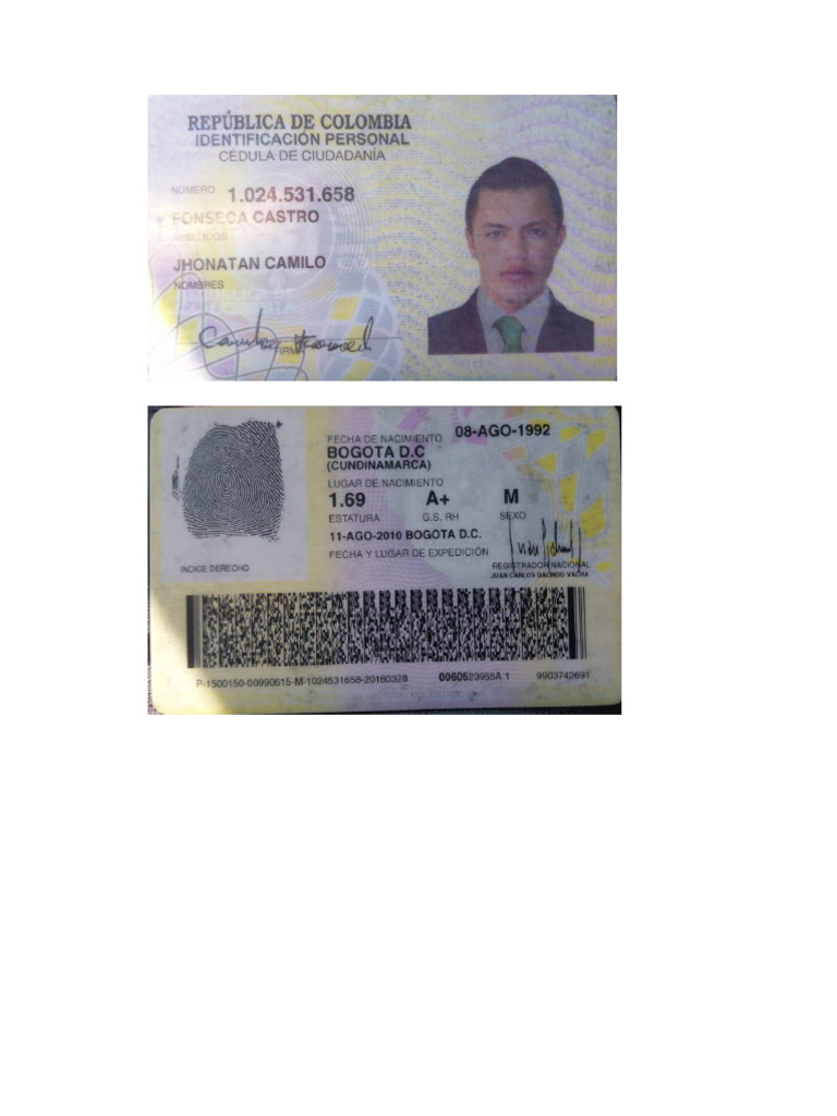 Cedula Camilo Fonseca | PDF