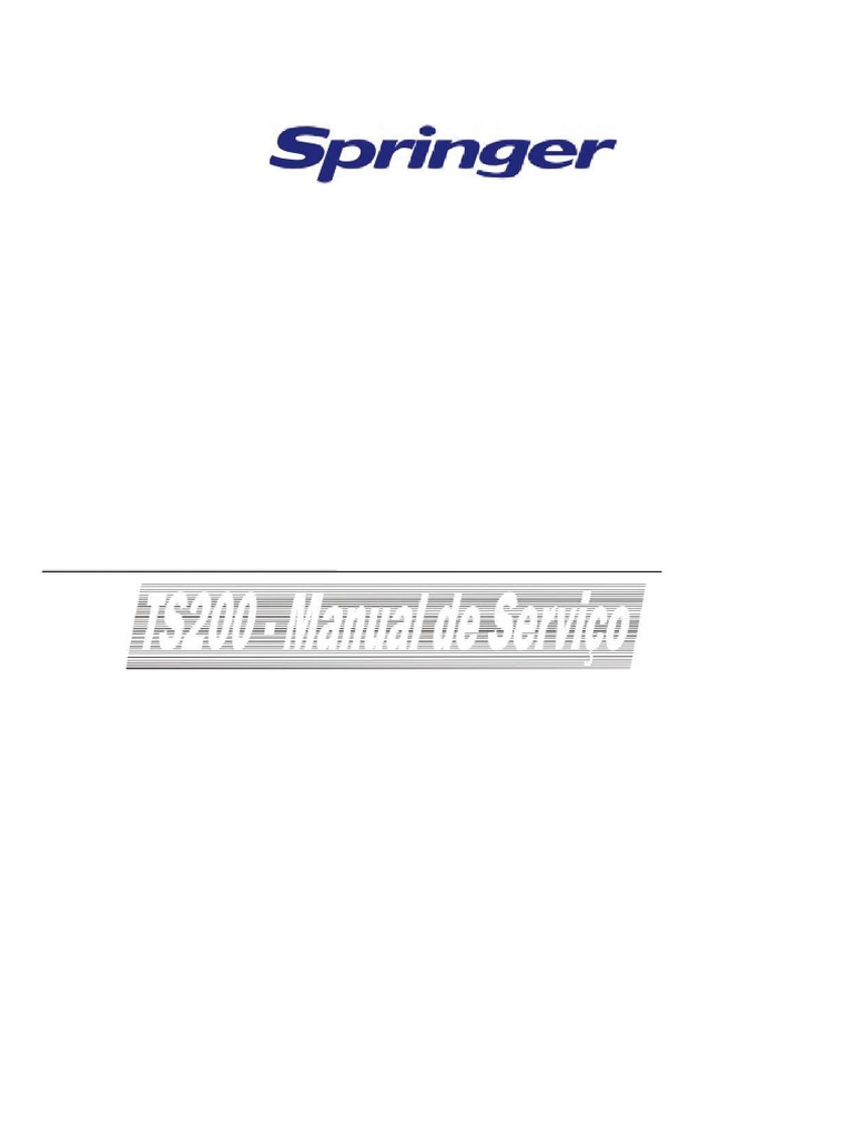Manual de Serviço TS-200 Springer 2025 | PDF
