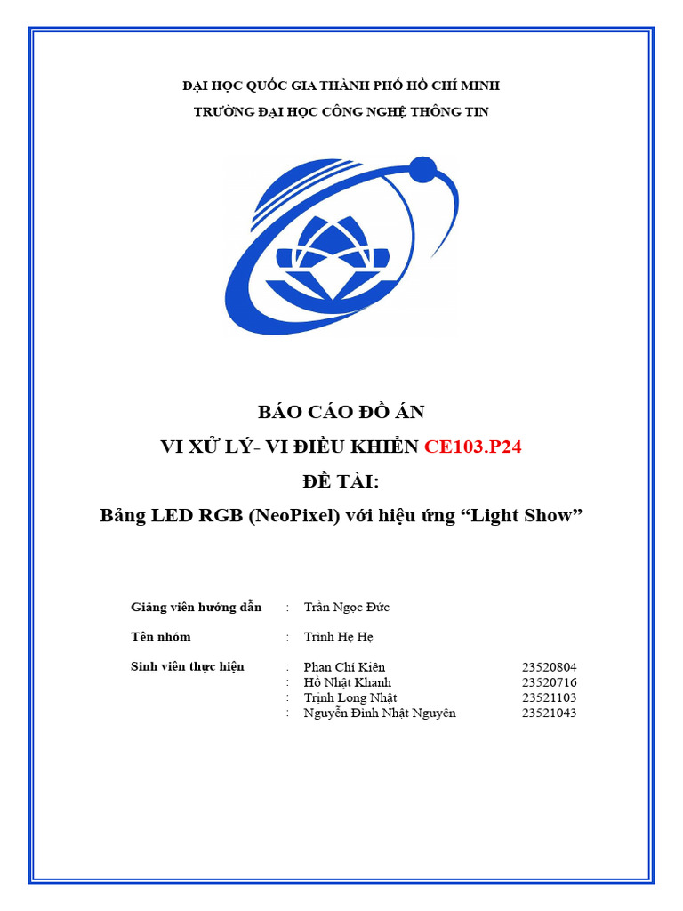 VXL_VDKBaoCaoDoAn_TrinhHeHe | PDF