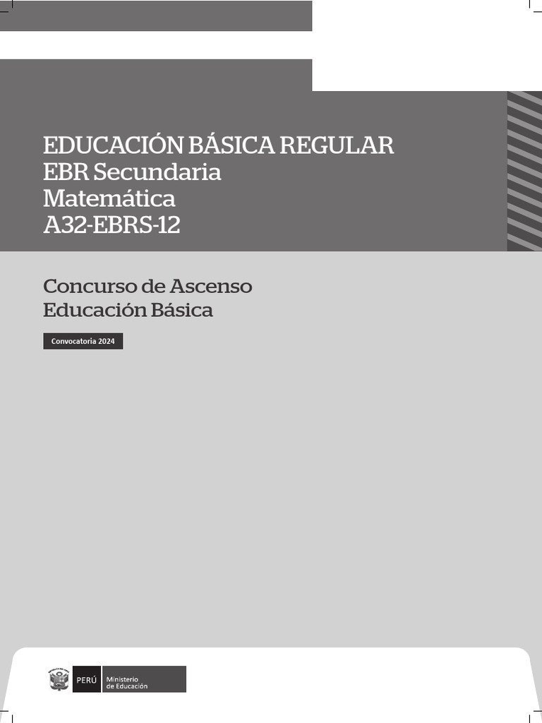 11733427257A32 EBRS 12 Secundaria Matematica | PDF