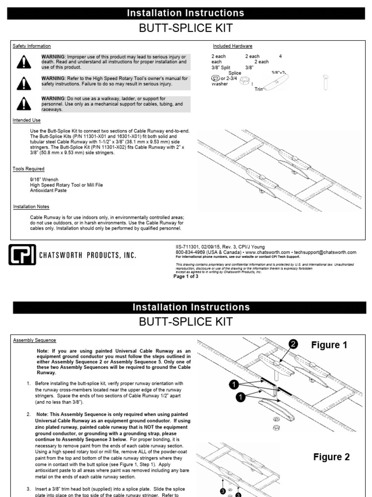 Butt-Splice Kit Installation Instructions | PDF | Nut (Hardware ...