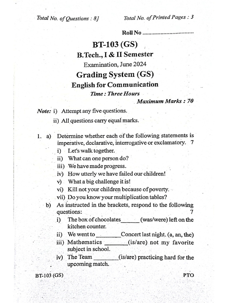 BT103 English for Communication June 2024_OCR | PDF | Chess Theory | Chess