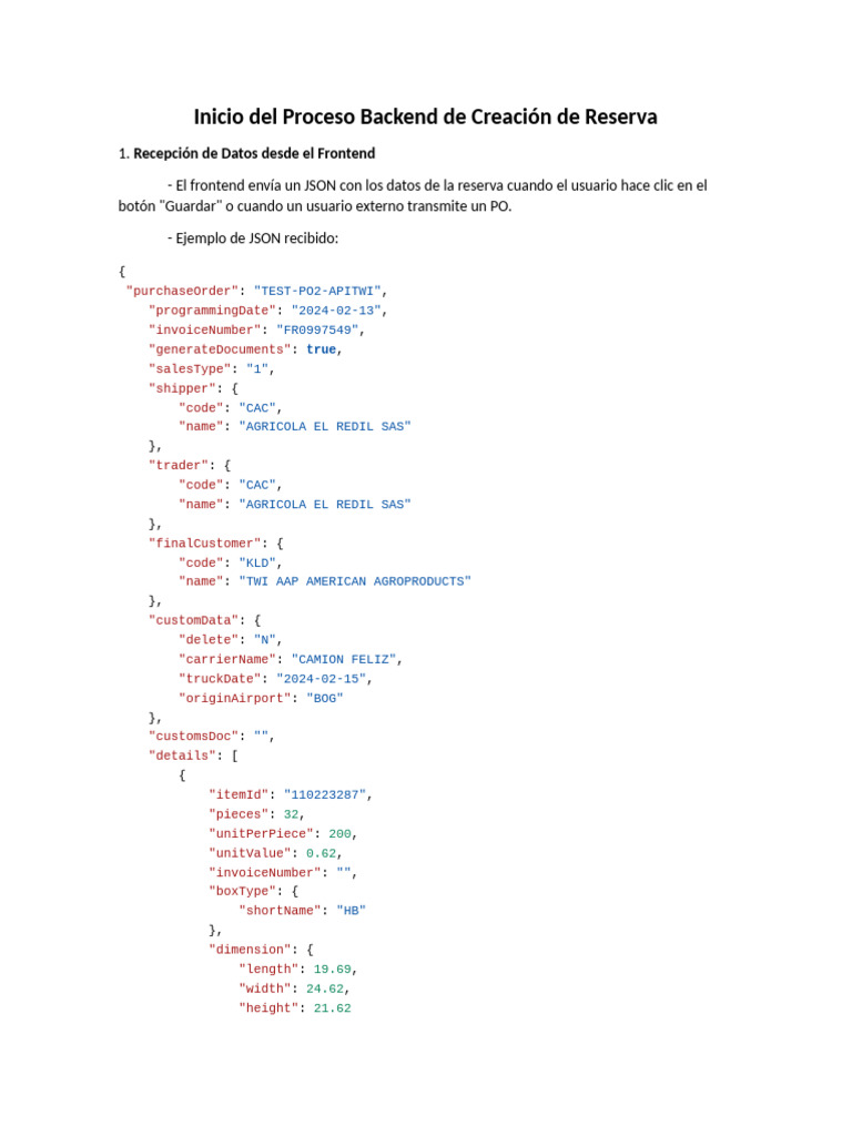 Proceso de Creación de Reservas en Backend | PDF | Informática