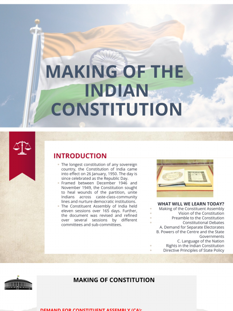 Making of The Indian Constitution 16 | PDF