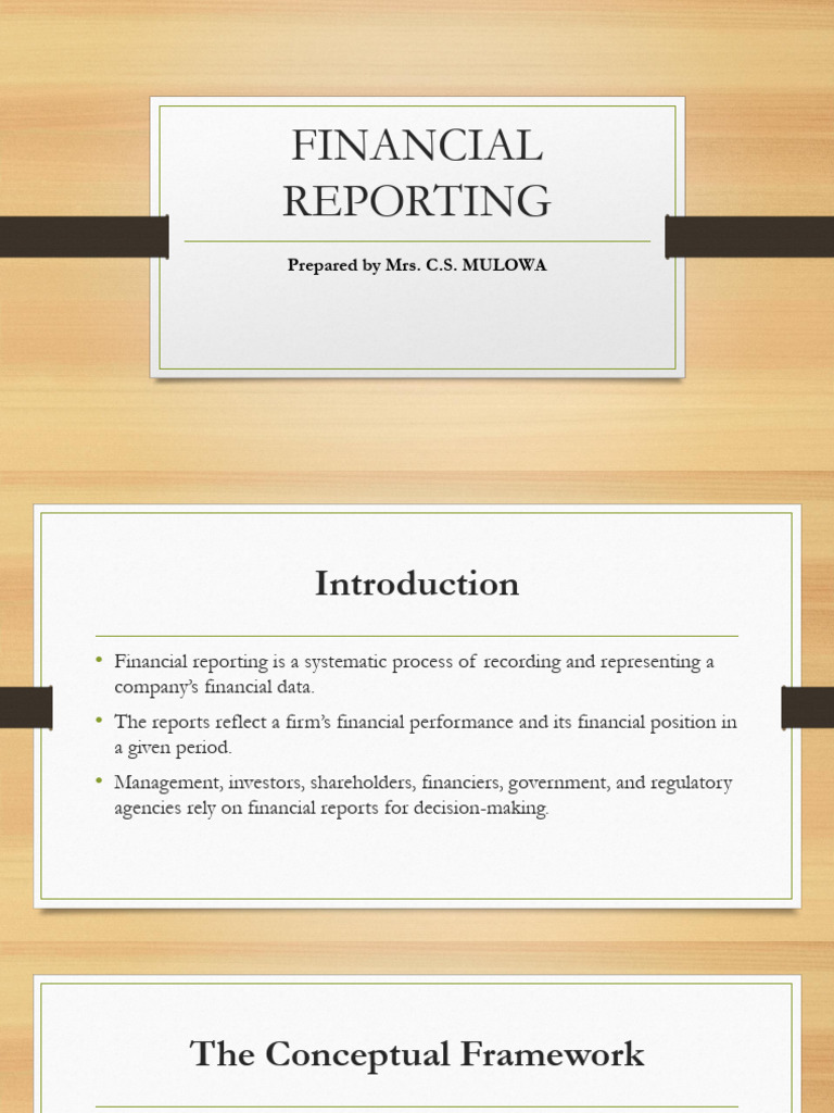 Financial Reporting Overview and Framework | PDF | Business | Economies