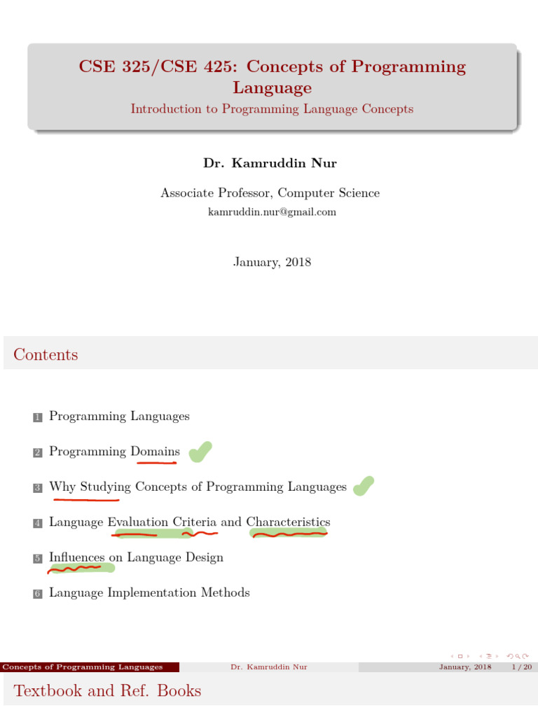 Introduction To Prog Lang Concepts | PDF | Programming Language ...