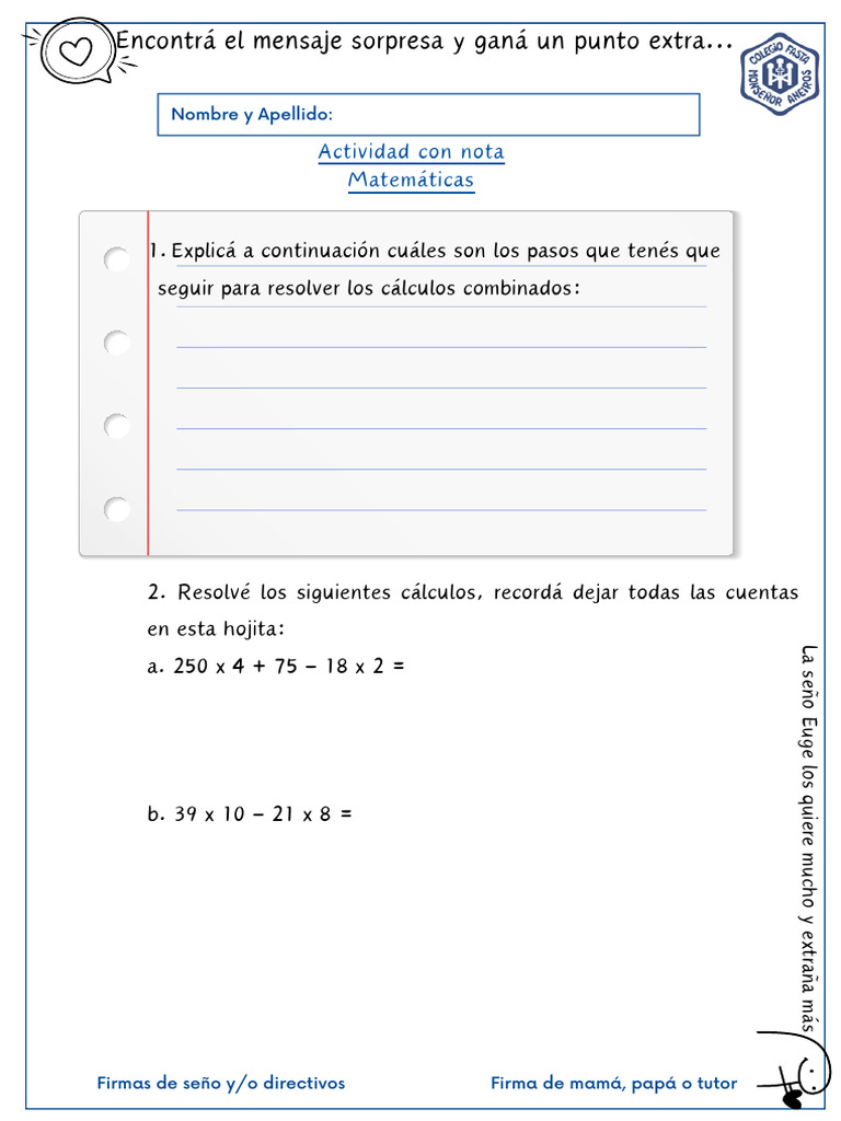 Act Mat Cmsje Sorpresa | PDF