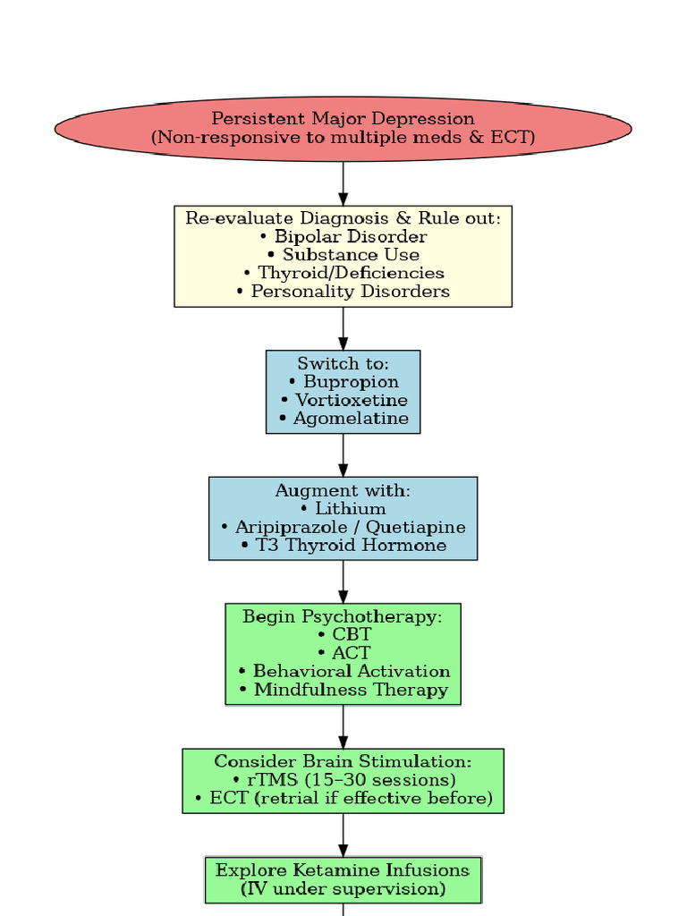 Persistent Depression Treatment Flowchart | PDF