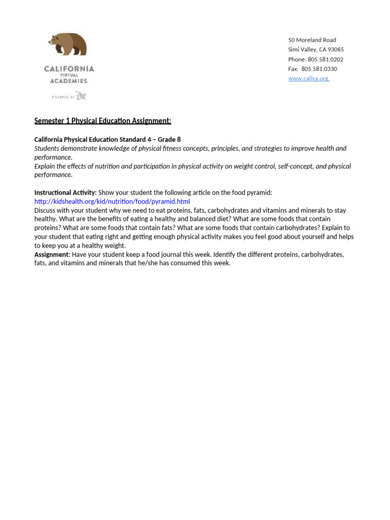 PE 8 - Semester 1 Assignment | PDF