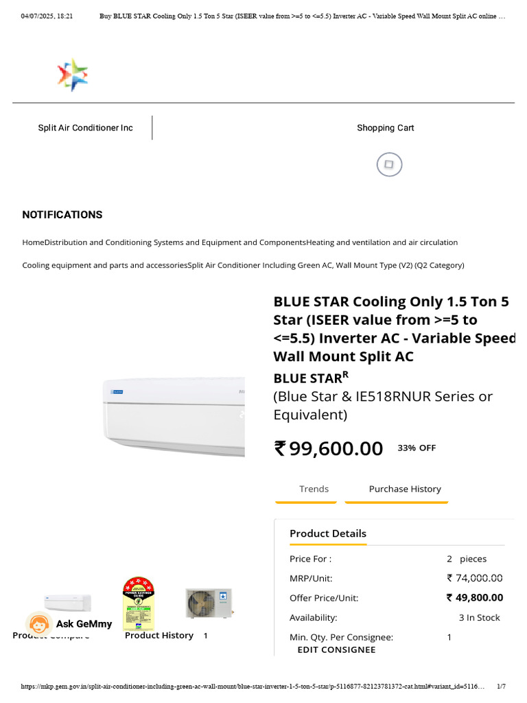 Green Wall-Mount Split AC Overview | PDF