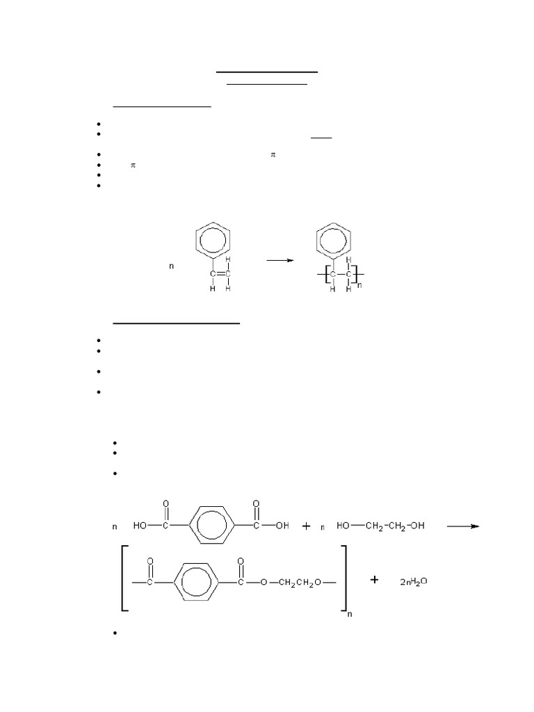 7 Polymers Revision Notes | PDF | Polymers | Polyester