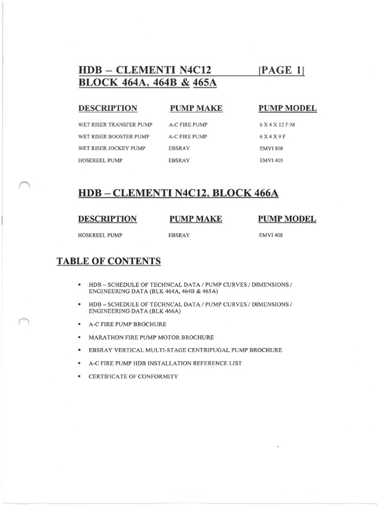 Wet Riser Pump | PDF