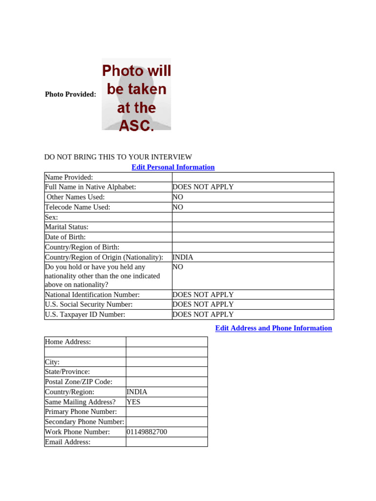 Us Visa Sample c1-d Seaman | PDF | Zip Code | Travel Visa