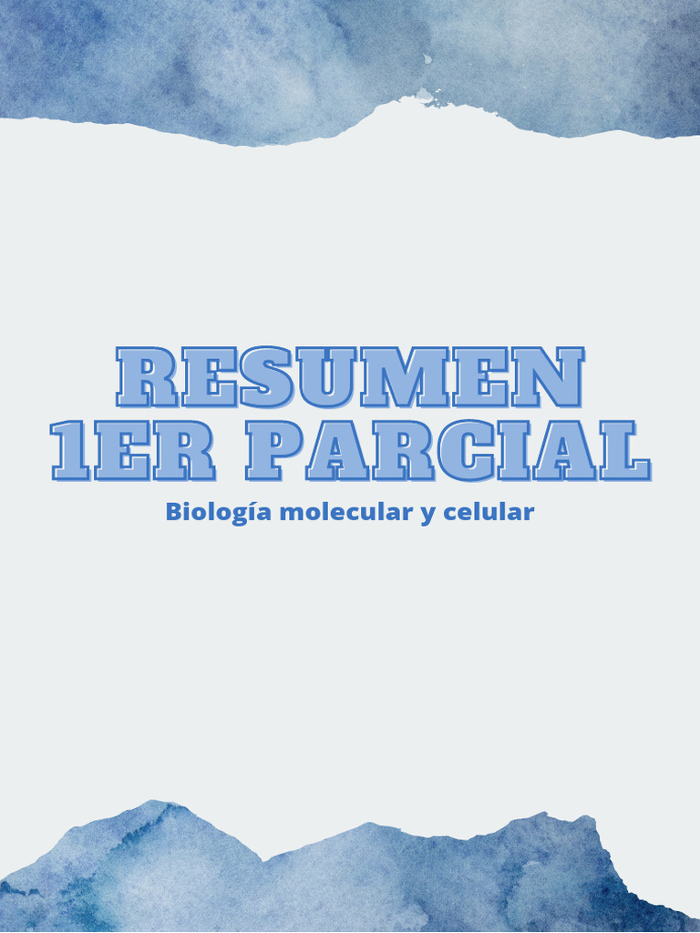 Resumen 1er Parcial BCM | PDF | Rna | Adn