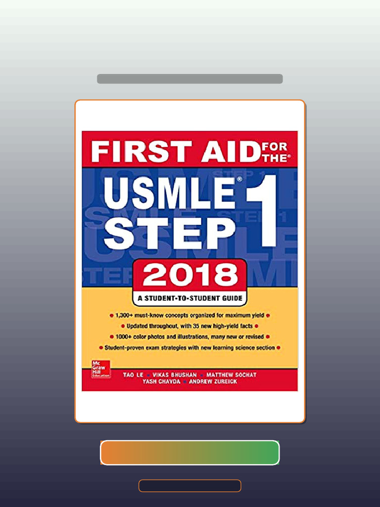 First Aid For The USMLE Step 1 2018 28th Edition by Tao Le Vikas ...