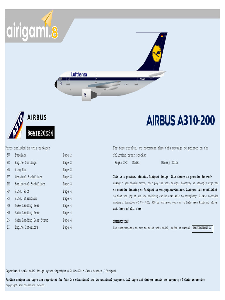 8GAIB20K34 Airbus A310 200 Airbus | PDF | Aircraft | Aviation