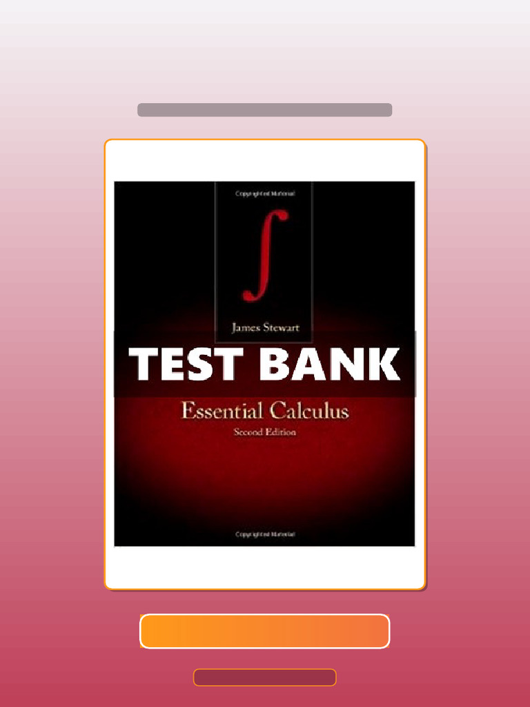 Essential Calculus 2 Ed James Stewart eBook and TestBank Bundle ...