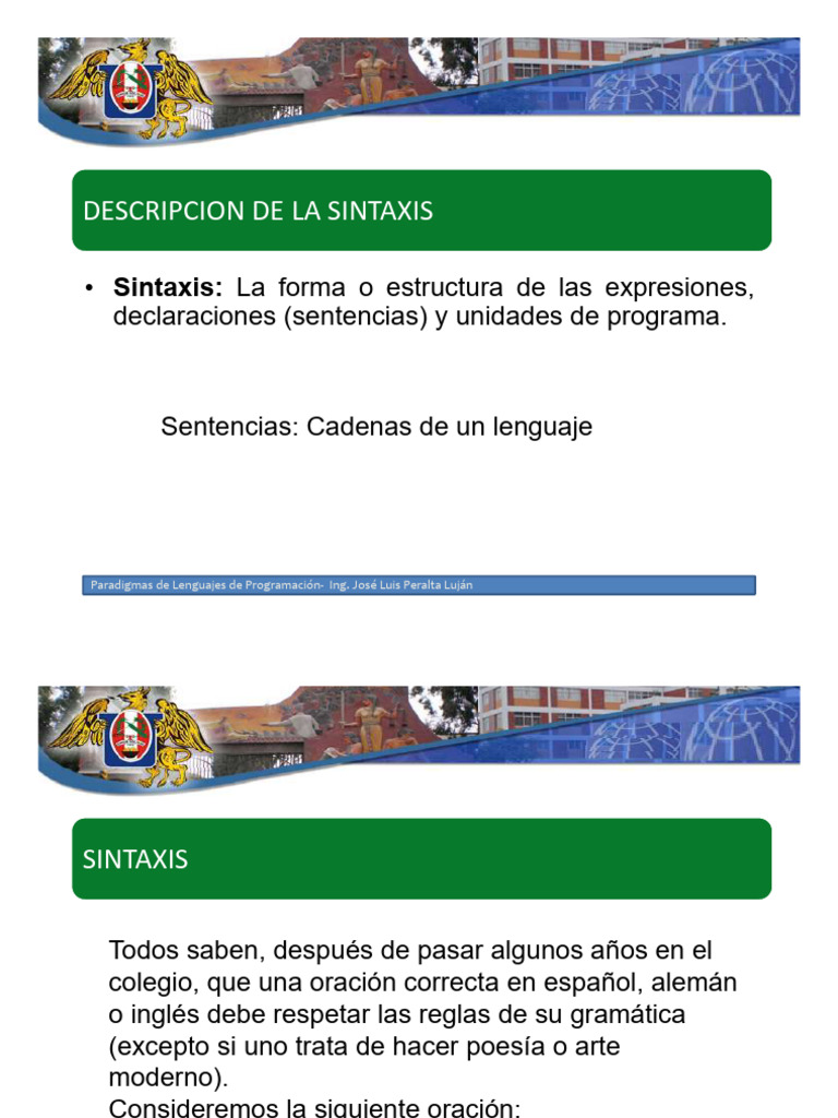 Sintaxis y Gramáticas en Programación | PDF | Lenguaje de programación ...