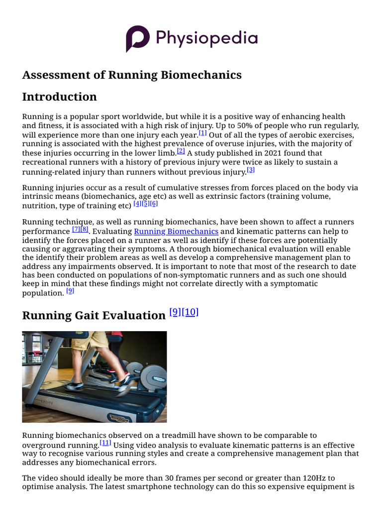 Running Biomechanics Assessment Guide | PDF | Running | Anatomical ...